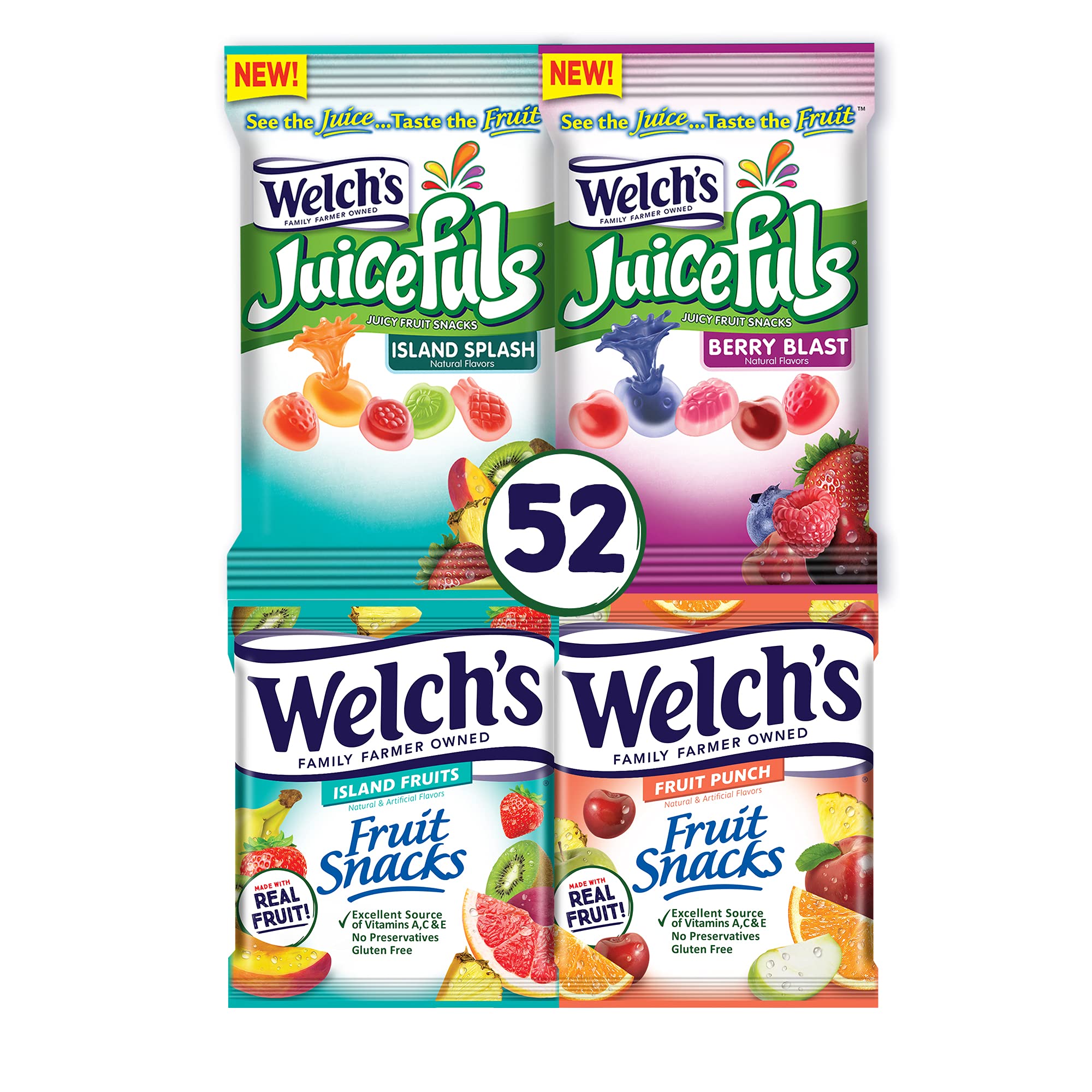 Mua Welch's Fruit Snacks Combo Variety Pack, Juicy Fruit Gushers, Berry ...