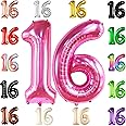 Amazon.com: KatchOn, Hot Pink 16 Balloon Numbers - Huge, 40 Inch ...