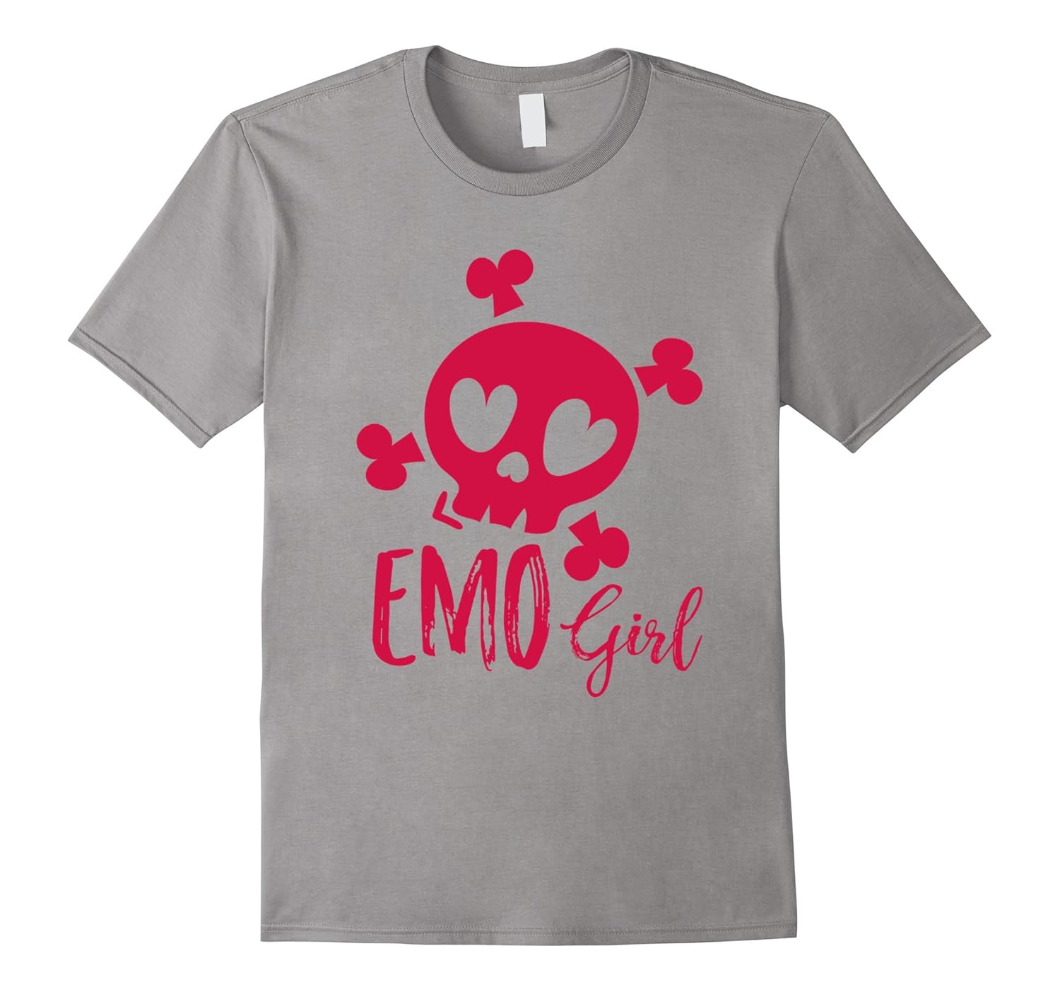 Emo Girl Pink Skull Emo Goth Music Teens Emotional T-Shirt-4LVS