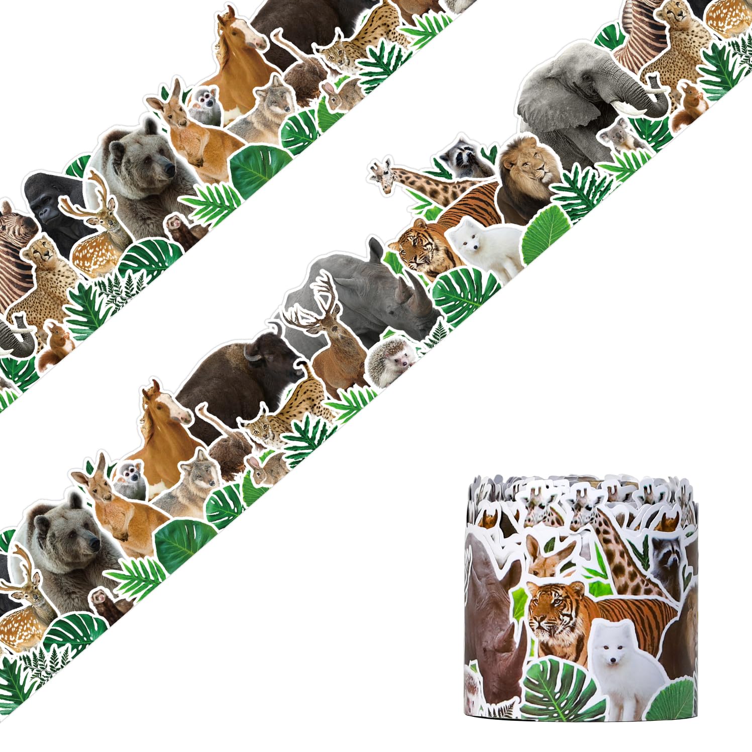 66ft Jungle Animals Bulletin Board Borders Rolled Jungle Safari Themed ...
