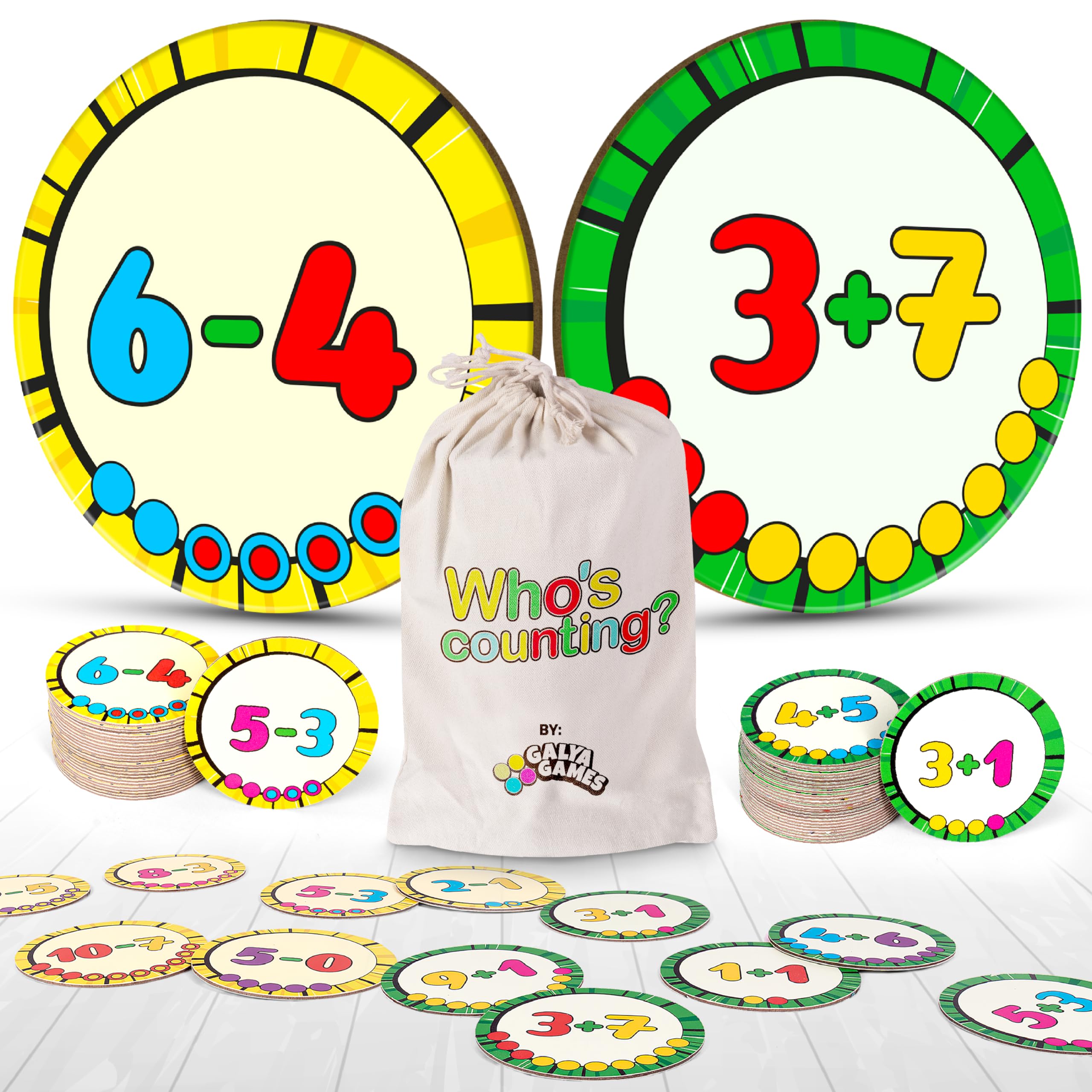 Mua Active Learning Who’s Counting Game: 81 Oversized 0-30 Number, Addition Subtraction Sturdy ...