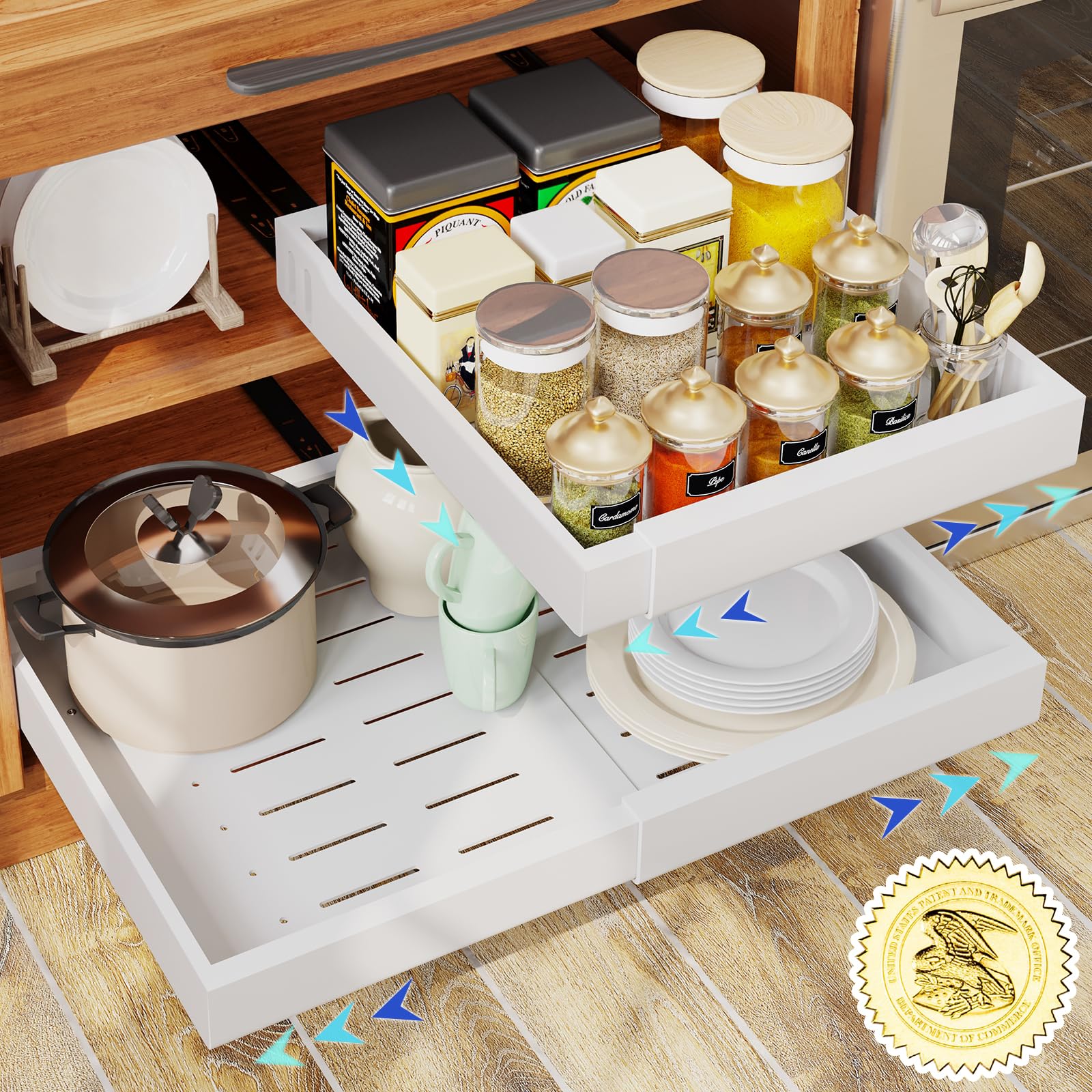 Gracenal Pull Out Cabinet Organizer, Kitchen Organizers and Storage 16. ...