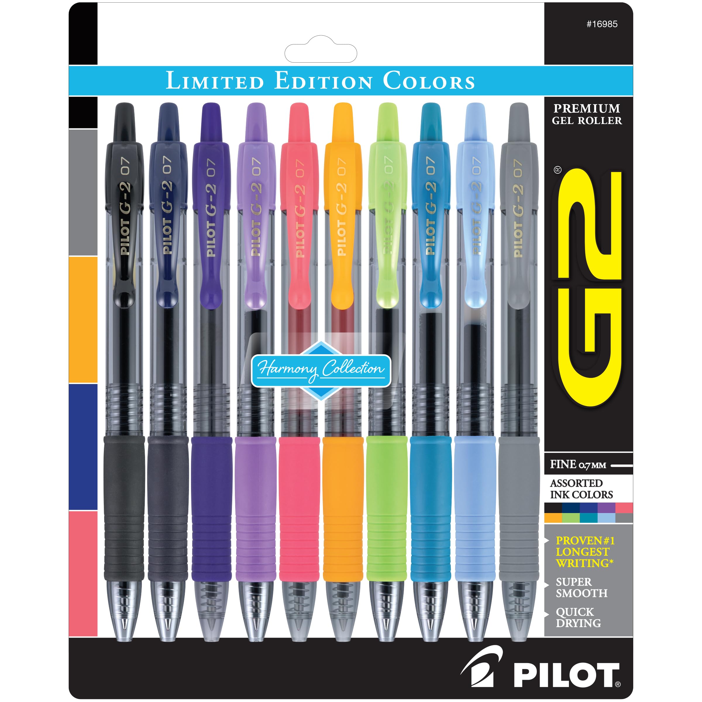 PILOT G2 Limited Edition Harmony Ink Collection Retractable Gel Pens, 0 ...