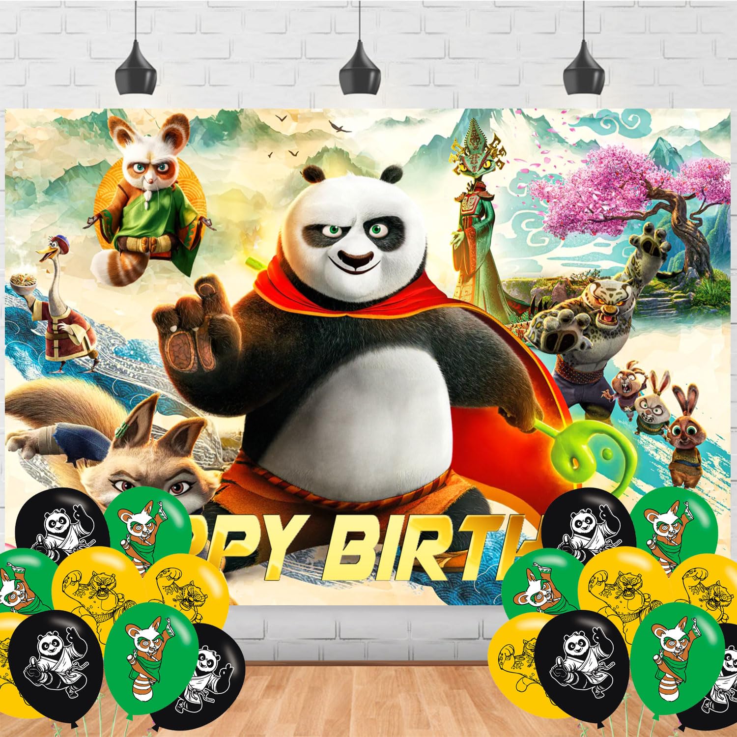 Mua 𝗞𝘂𝗻𝗴 𝗙𝘂 Birthday Backdrop,Panda 4 Poster for 𝗞𝘂𝗻𝗴 𝗙𝘂 Panda Theme ...