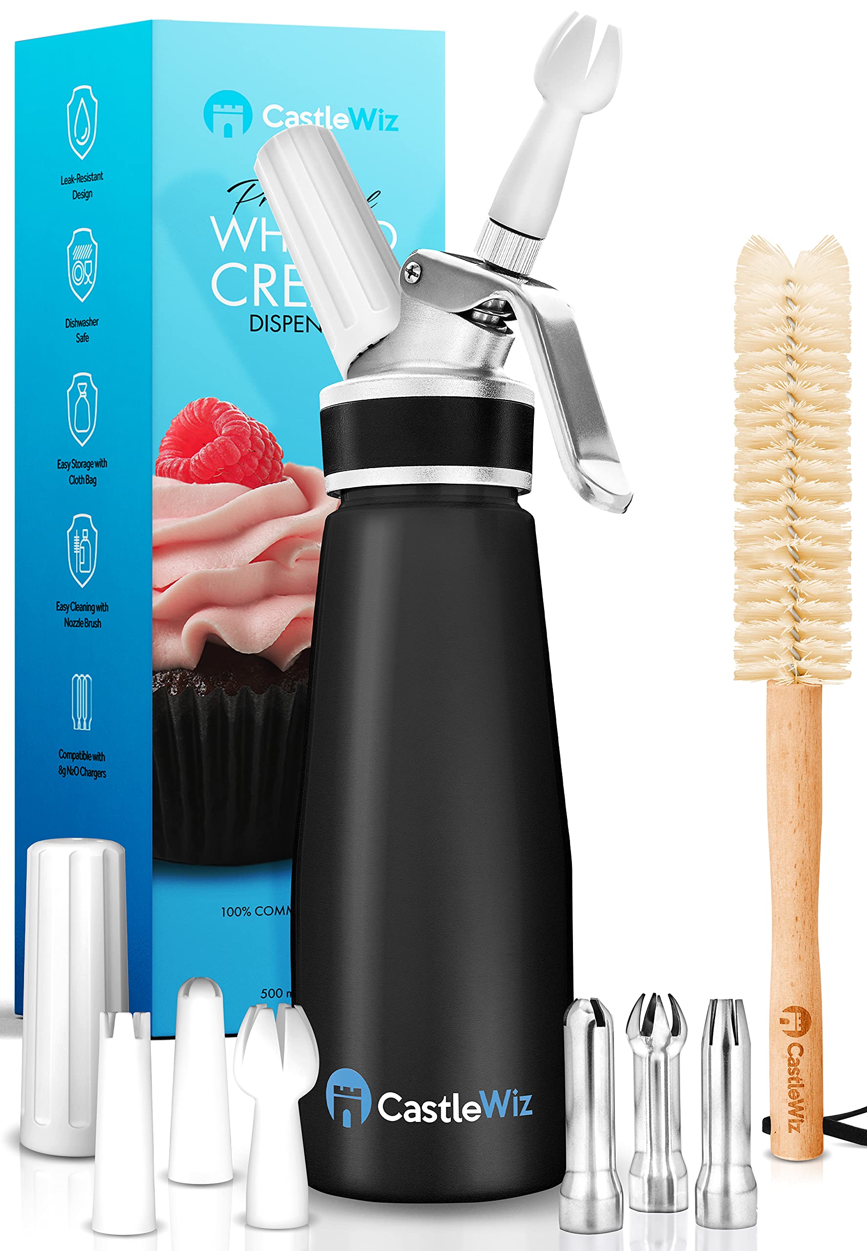 Whipped Cream Dispenser - Ultra Durable Leak-Free Grade 6 Aluminum ...