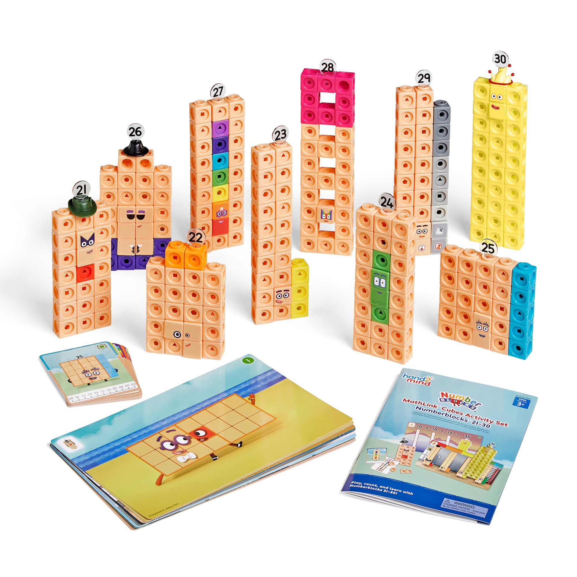 Mua hand2mind MathLink Cubes Numberblocks 21-30 Activity Set, 20 Preschool Learning Activities ...