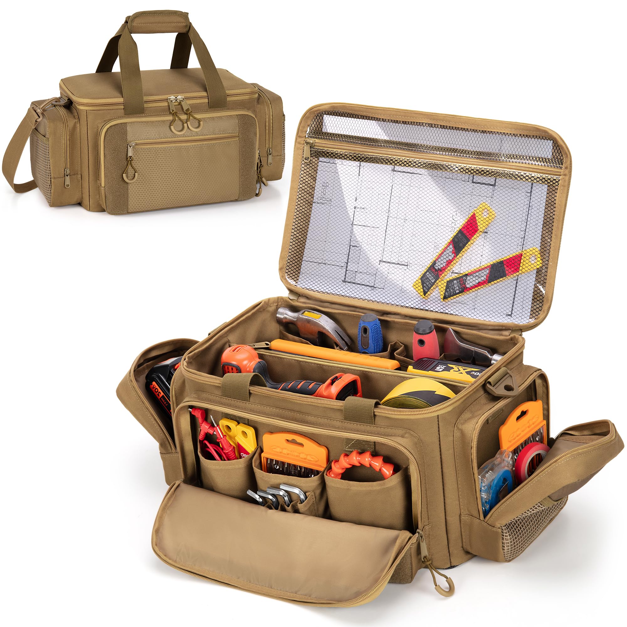 Trahzia Tactical Tool Bag with Anti-friction Bottom, Hand Tool Tote ...