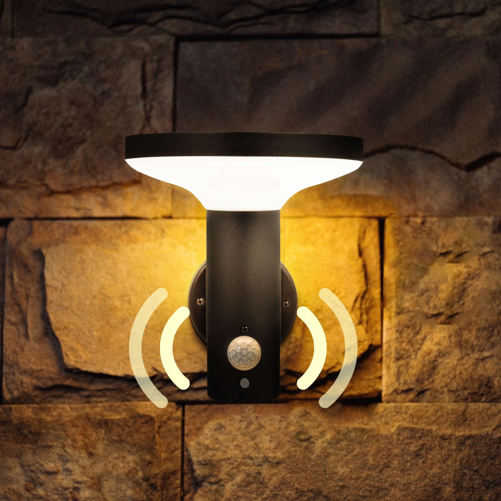 Solar Wall Light Outdoor, 3 Light Modes, Motion Sensor Waterproof ...