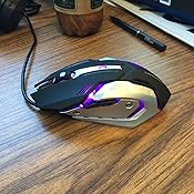 Amazon.com: LENRUE Wired Gaming Mouse with LED Optical, 4 DPI ...