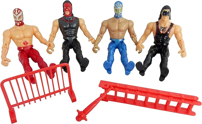 Amazon.com: Mini Wrestlers Play Set Action Figure Wrestling Toy Set ...