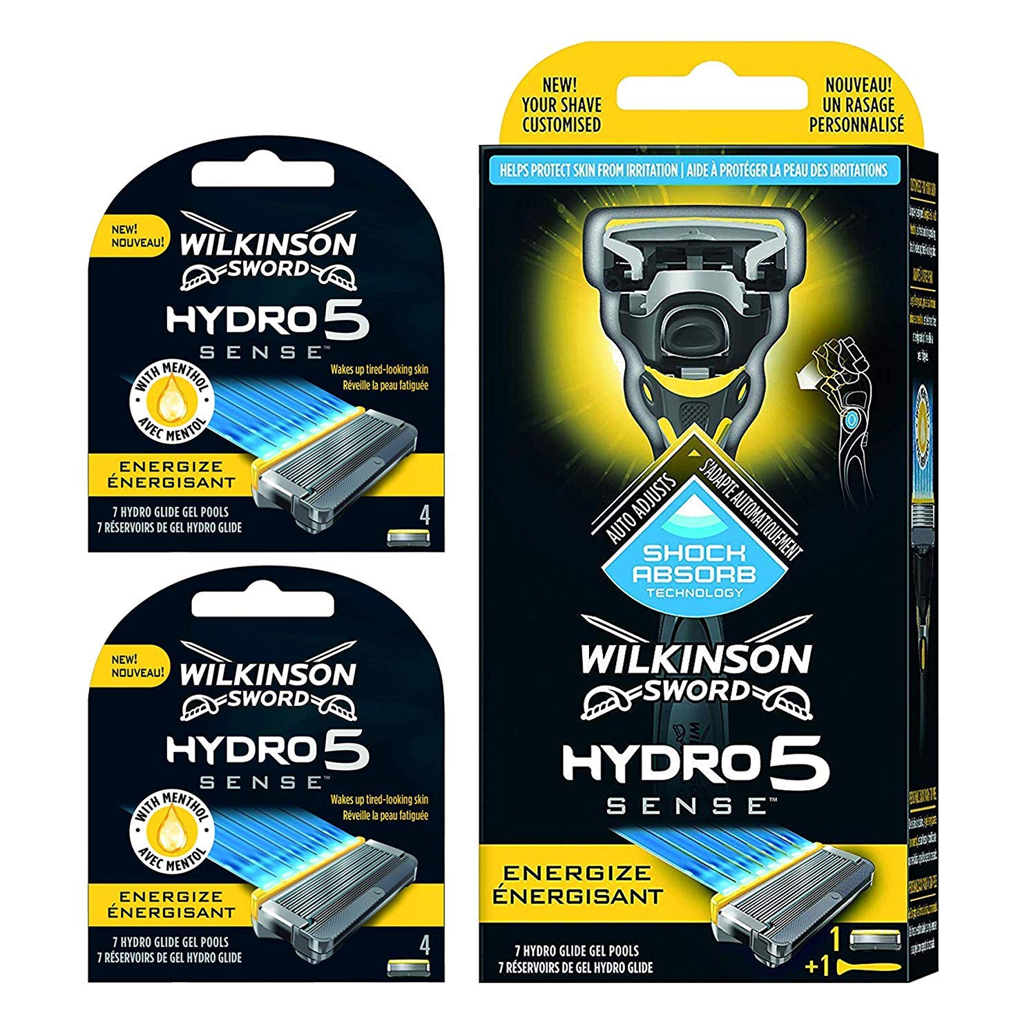 Wilkinson - Pack Sword Hydro 5 + 8 Energizer Mint Rasierklingen. 5 ...