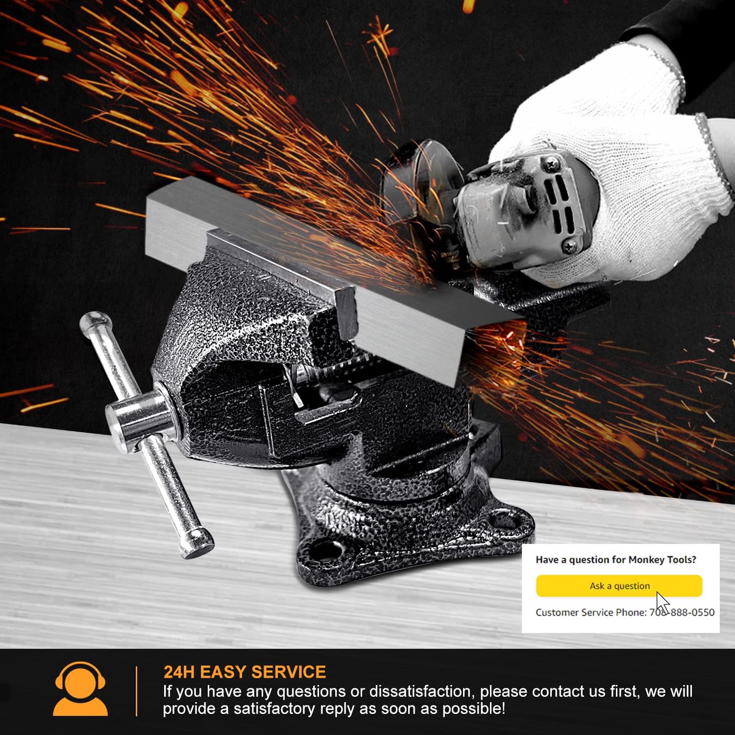 Mua POLIWELL Bench Vise 3.3 Inch Quick Adjustment Table Vise Dual ...