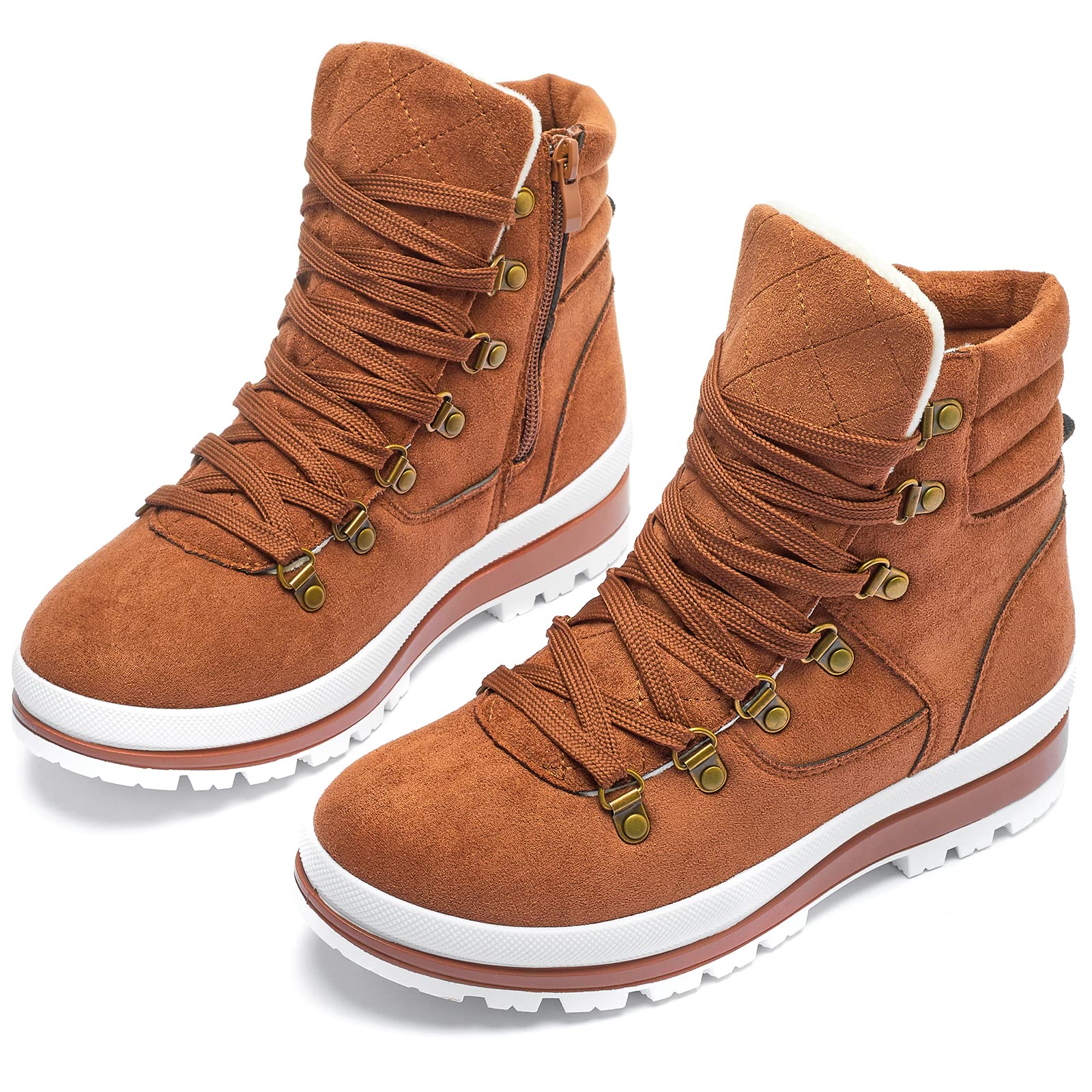 Shupua Women's Ankle Boots Winter Snow boots Fur Lined Warm Booties ...