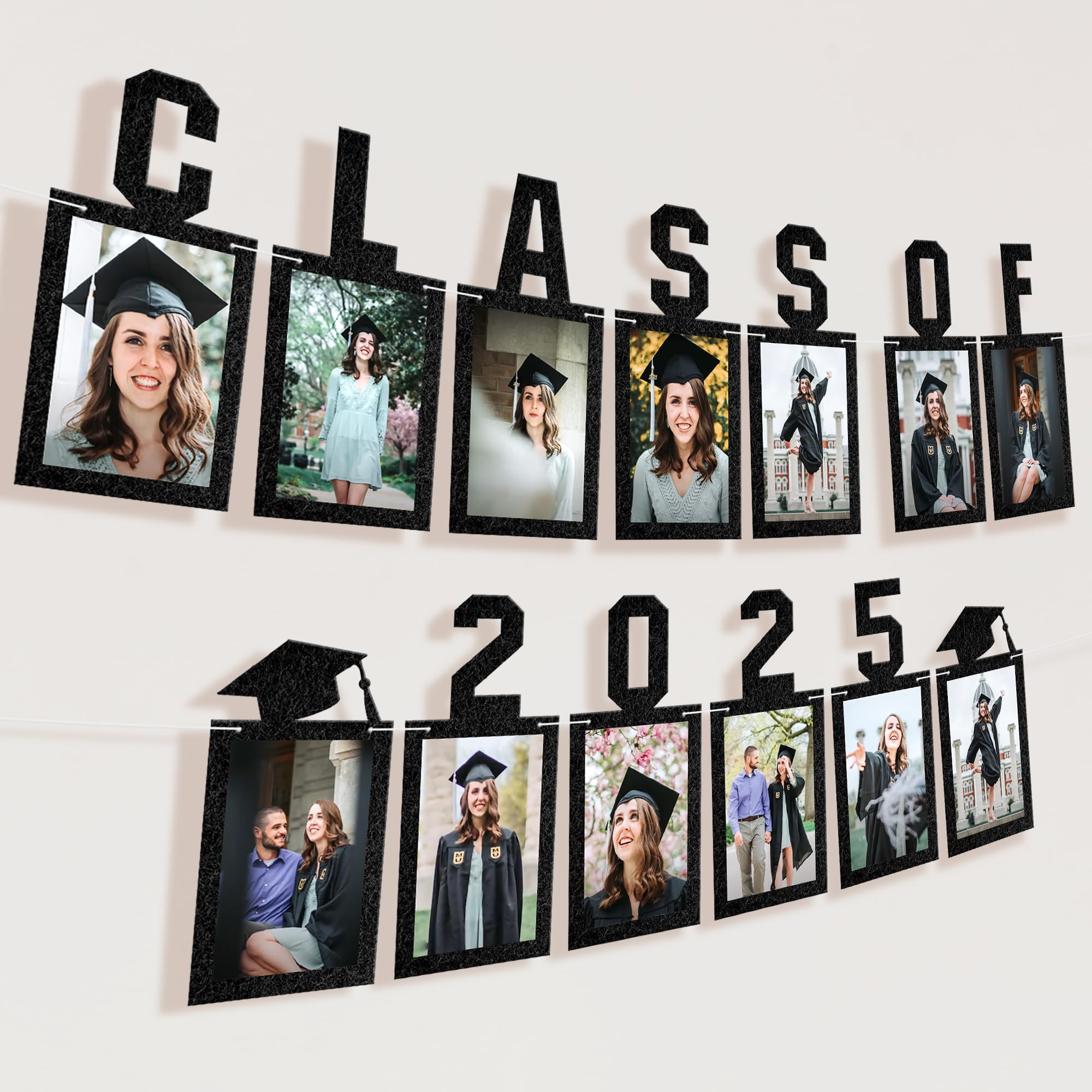 KatchOn, Black Graduation Photo Banner 2025 - Large, 10 Feet | Felt ...