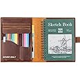 Amazon.com: Robrasim Handmade Leather Sketchbook Cover, Leather Artist ...