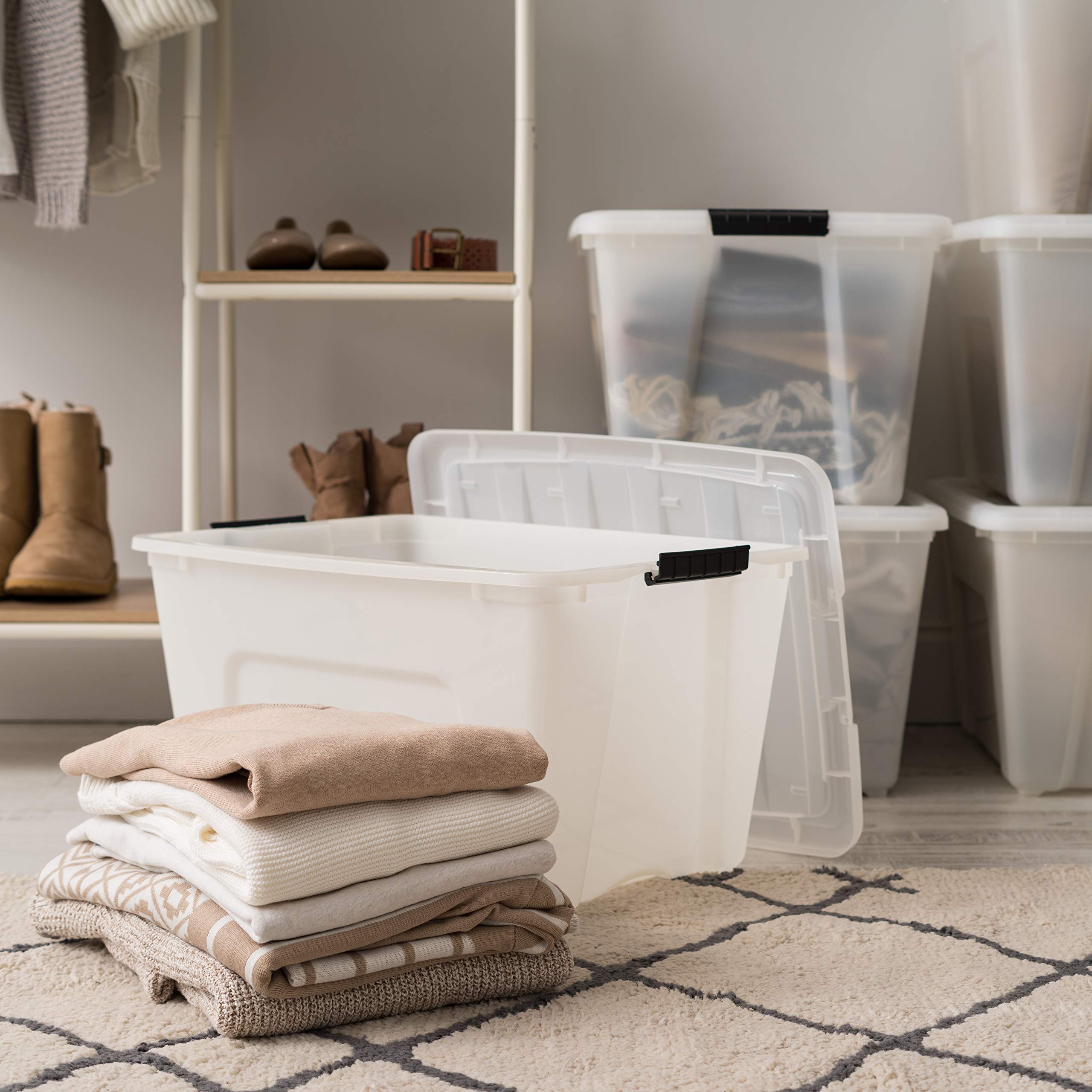 IRIS USA, Inc TB-56D 53 Quart Stack & Pull Box, Multi-purpose Storage ...