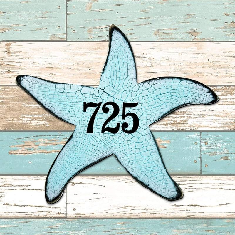 Amazon.com: Beach Coastal House Number Sign - House Number Plaque ...
