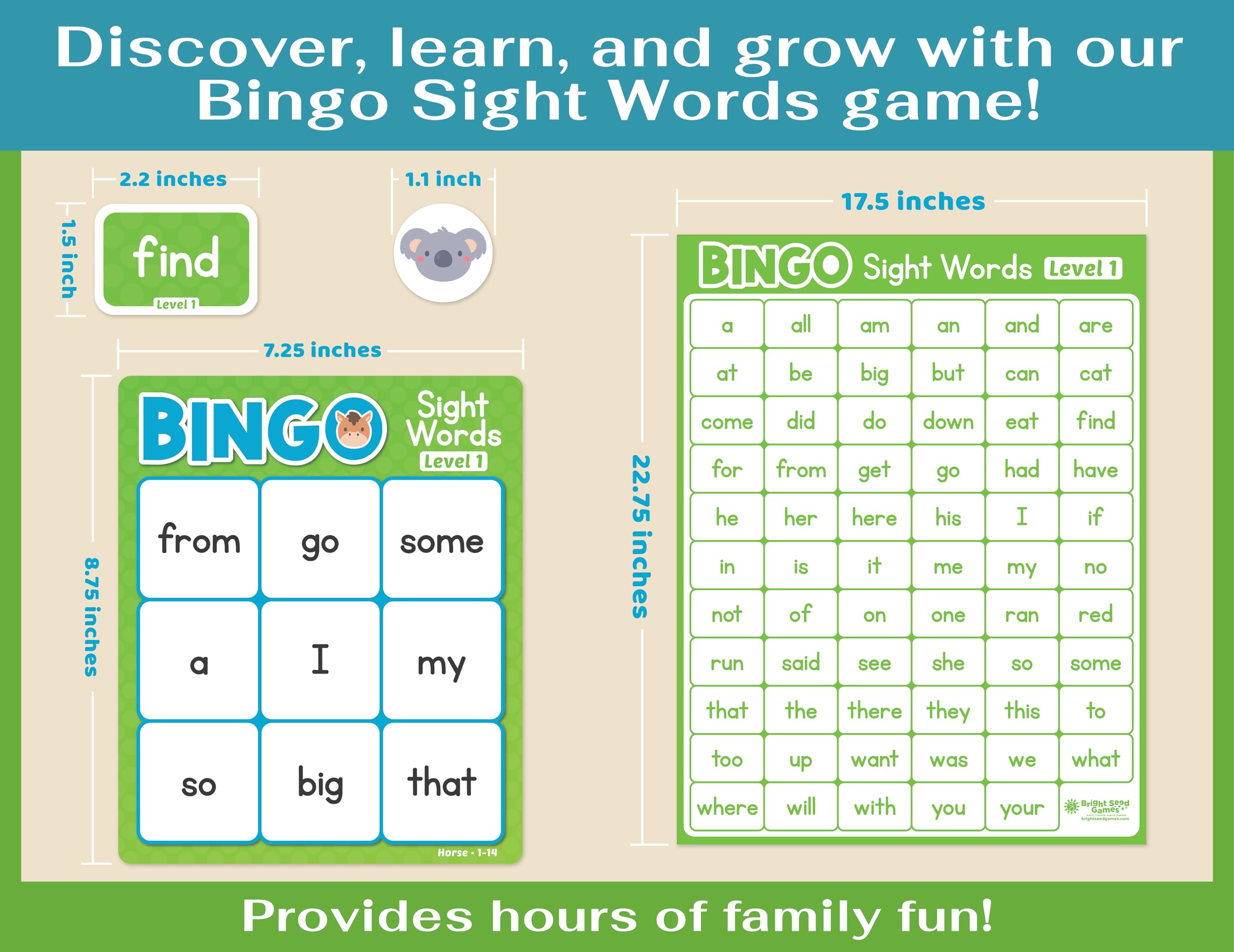 Mua Sight Words Bingo Game for Kindergarten, Learn to Read Sight Word ...