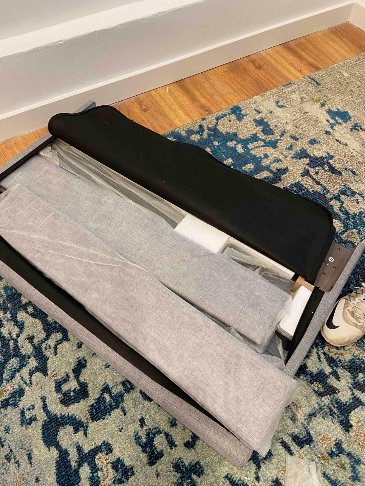 $26/mo - Finance Furinno Laval Button Tufted Upholstered Platform Bed ...