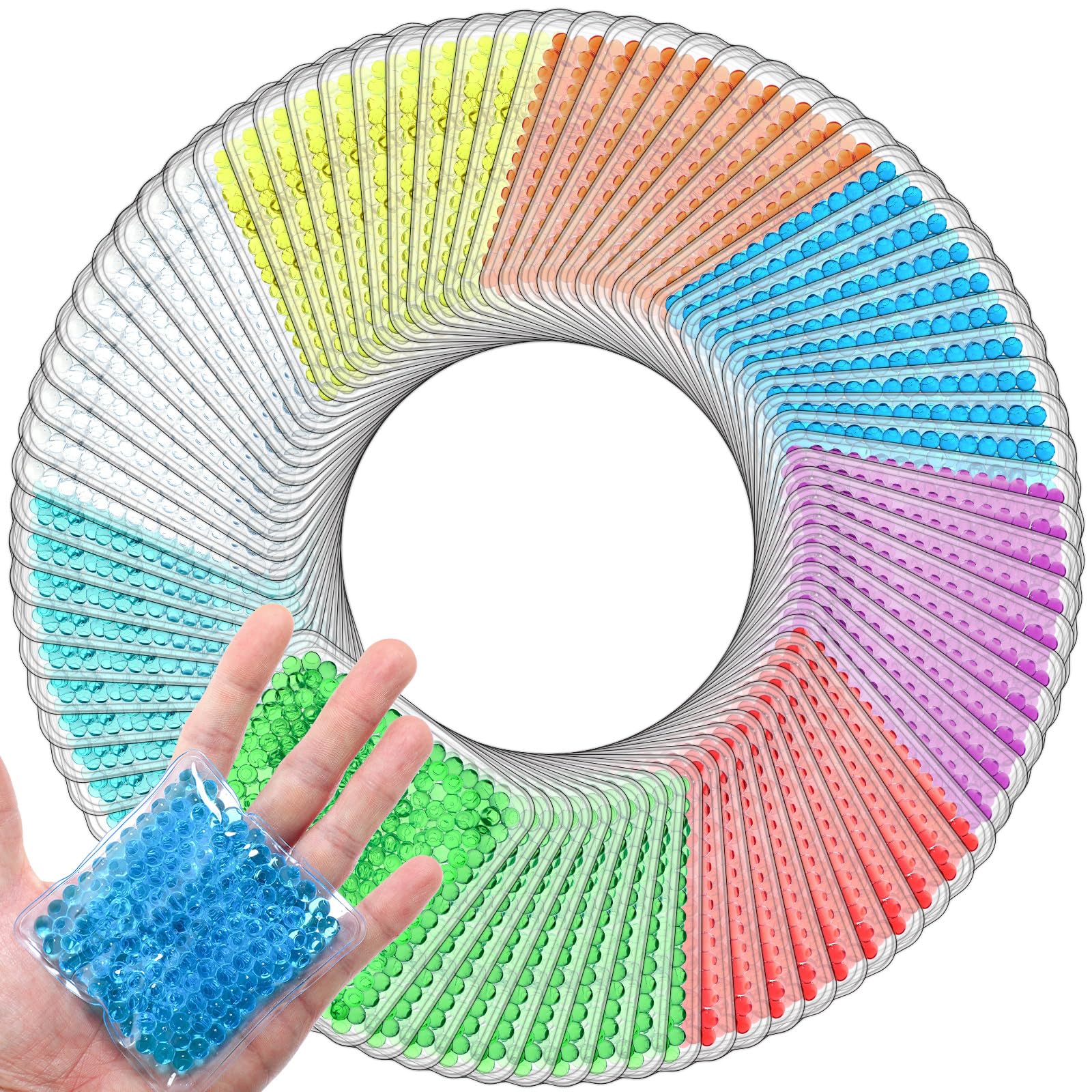 TrelaCo 120 Pack Small Gel Ice Packs for Injuries, 4 x 4 Inch, Reusable ...