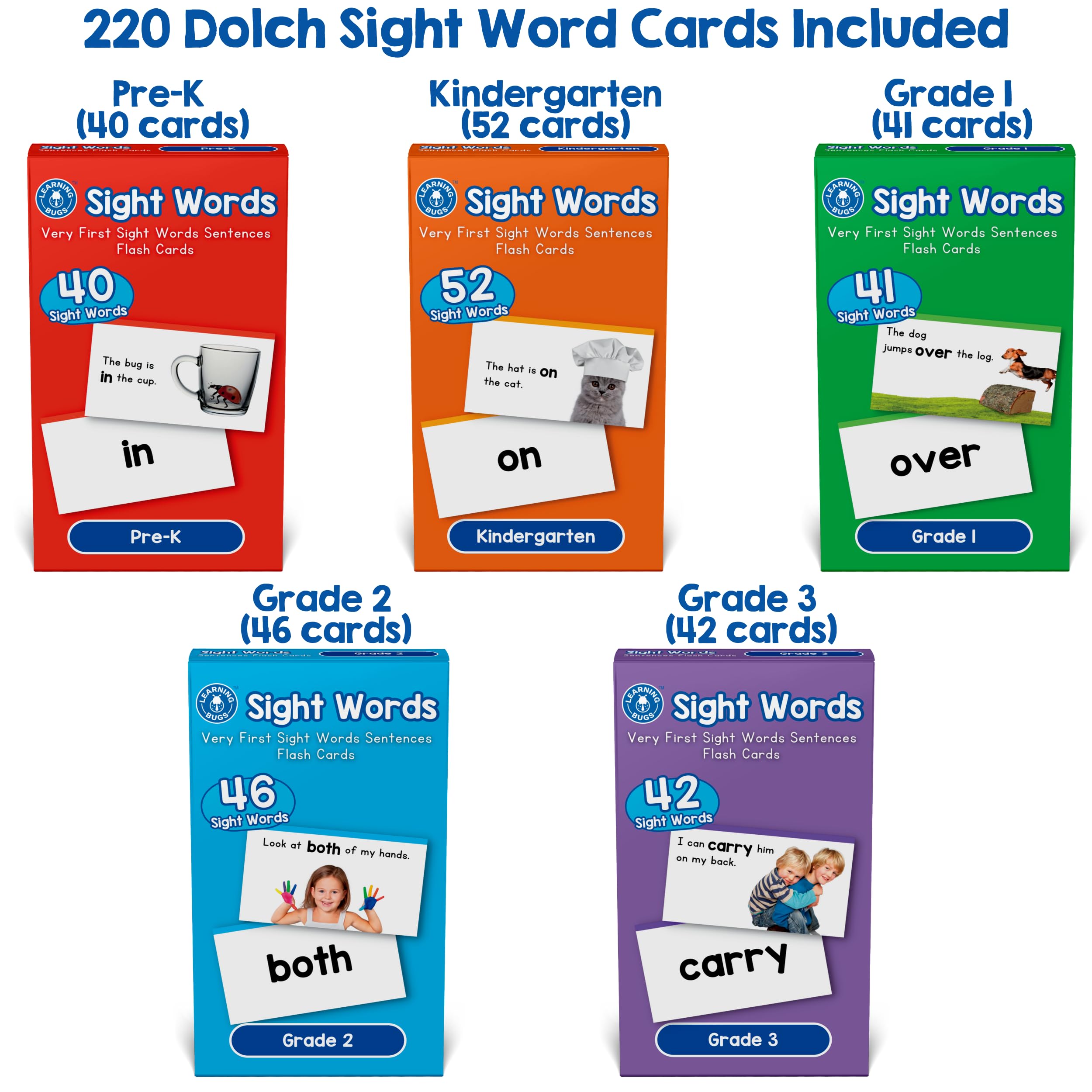 Mua LEARNING BUGS 220 Very First Sight Words Sentences Flash Cards ...