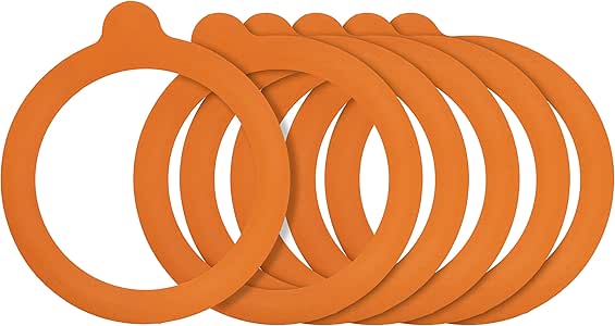 Kilner Replacement Rubber Seals for 4-Fl Oz Jars, Pack of 6, 3-1/4" x 3 ...