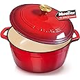 Amazon.com: Mueller 6 Qt Enameled Cast Iron Dutch Oven, Heavy-Duty ...