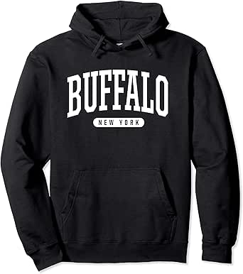 Amazon.com: Buffalo Hoodie Sweatshirt College University Style NY USA ...