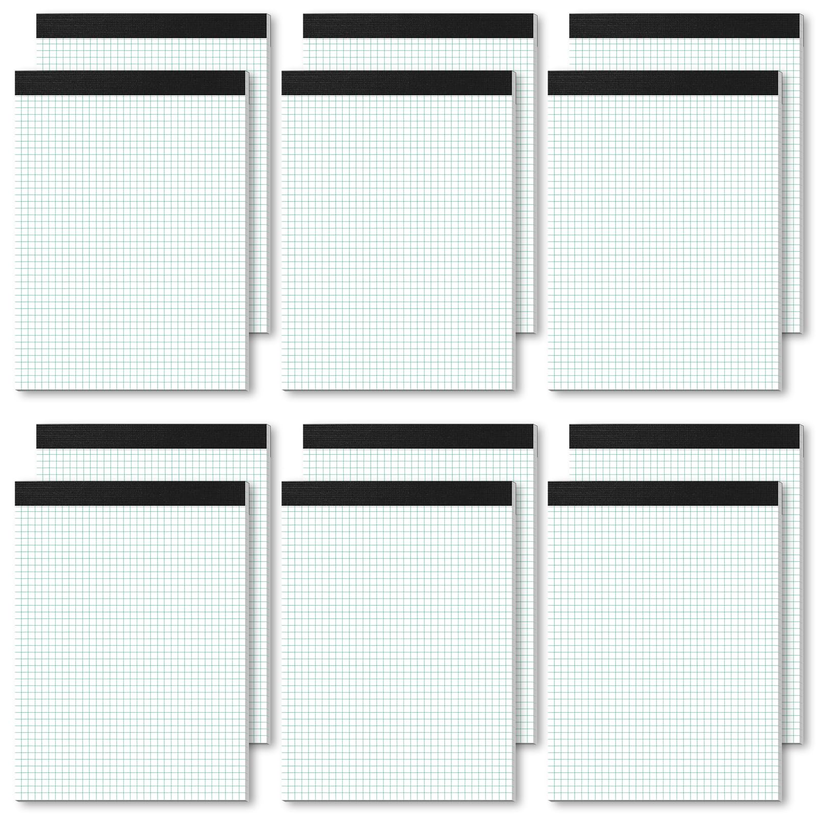Graph Paper Pad 8.5" x 11.75" Legal Pads 12 Pack of Grid Paper Pad ...