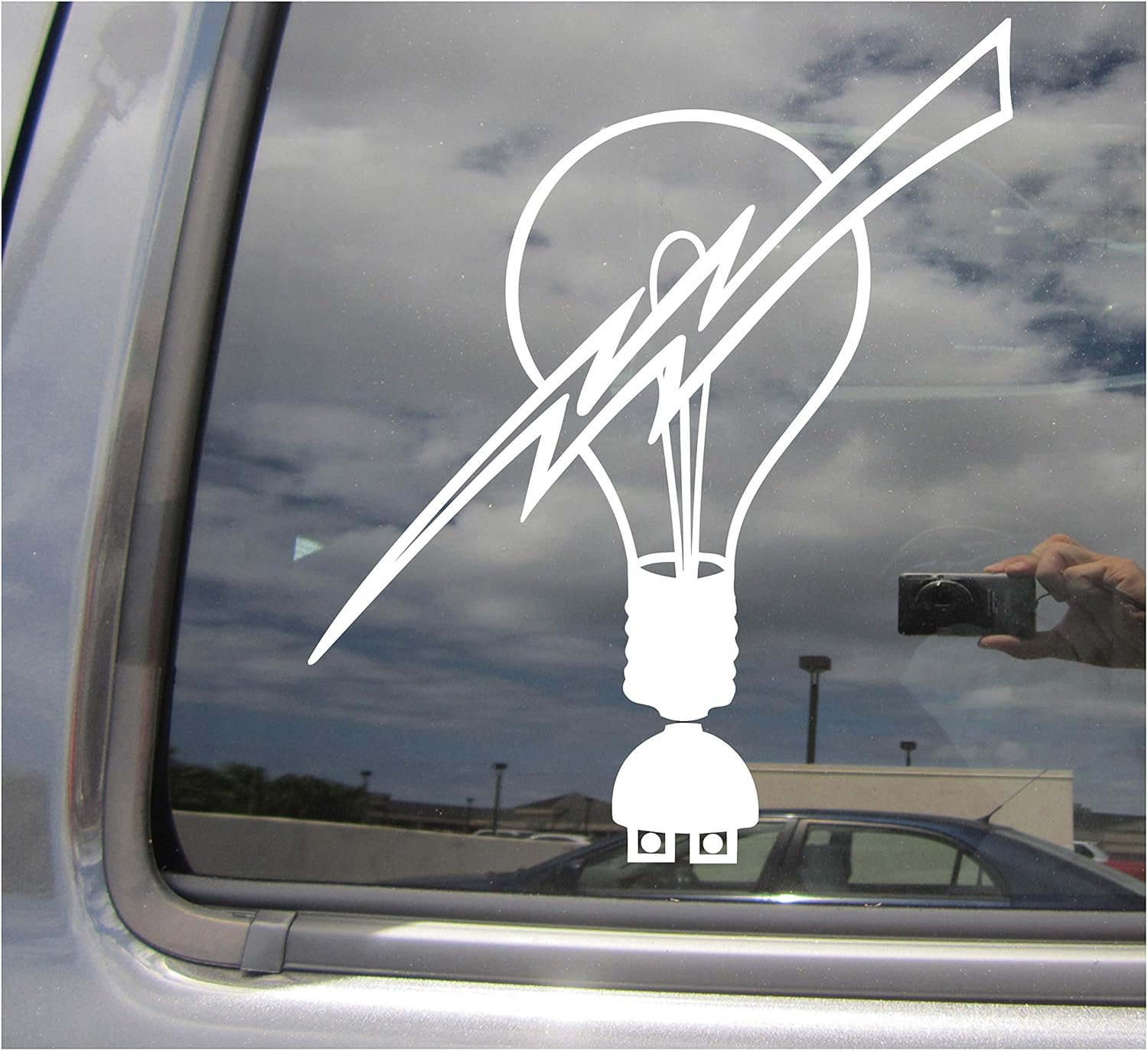 Amazon.com: Right Now Decals Light Bulb Lightning Bolt Electrician ...