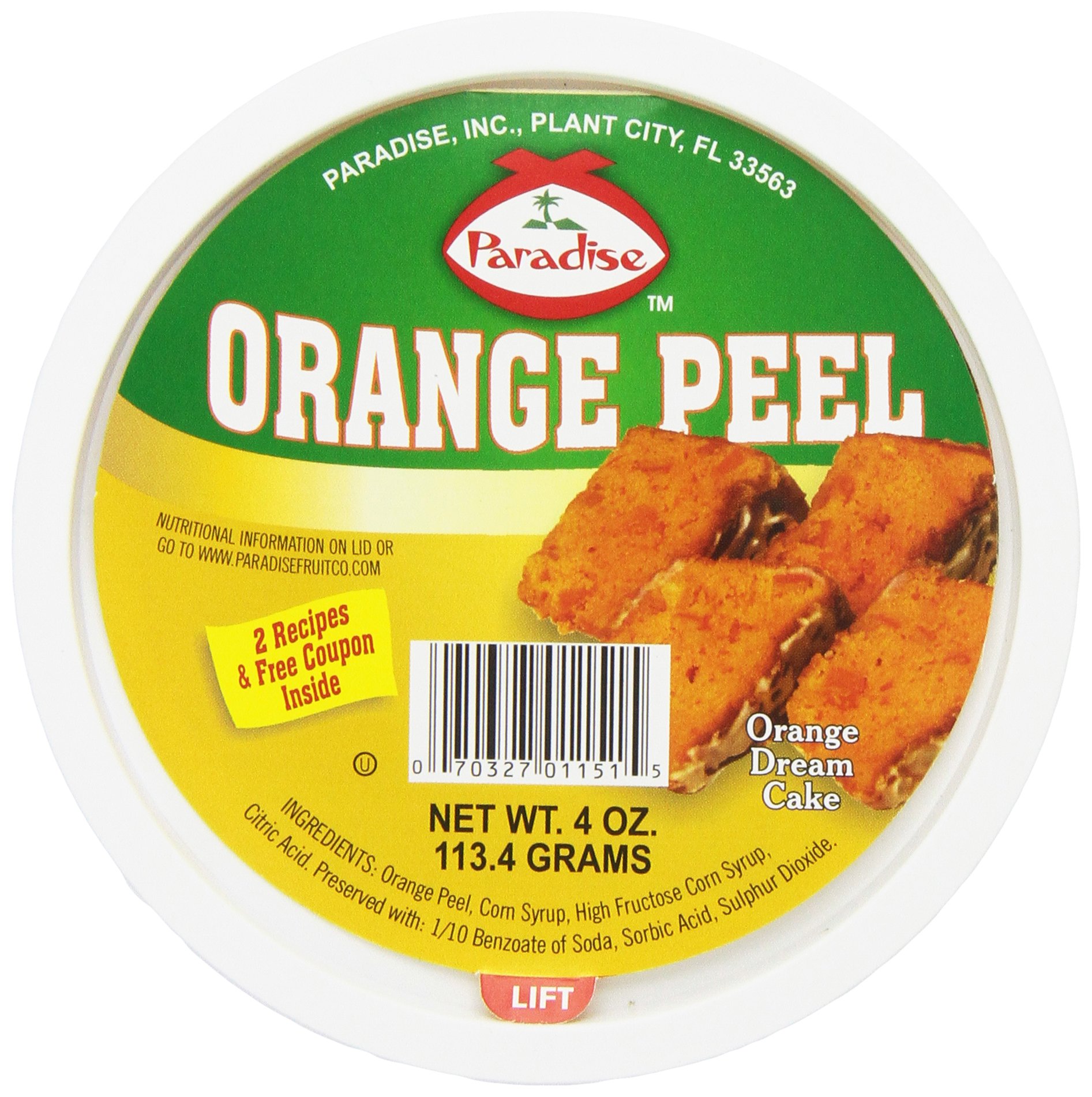 Amazon.com : Paradise Diced Lemon Peel, 4 Ounce Tubs (Pack of 12 ...