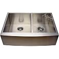 Alpha 30" Stainless Steel Apron Farmhouse 60/40 Double Bowl 16 Gauge ...