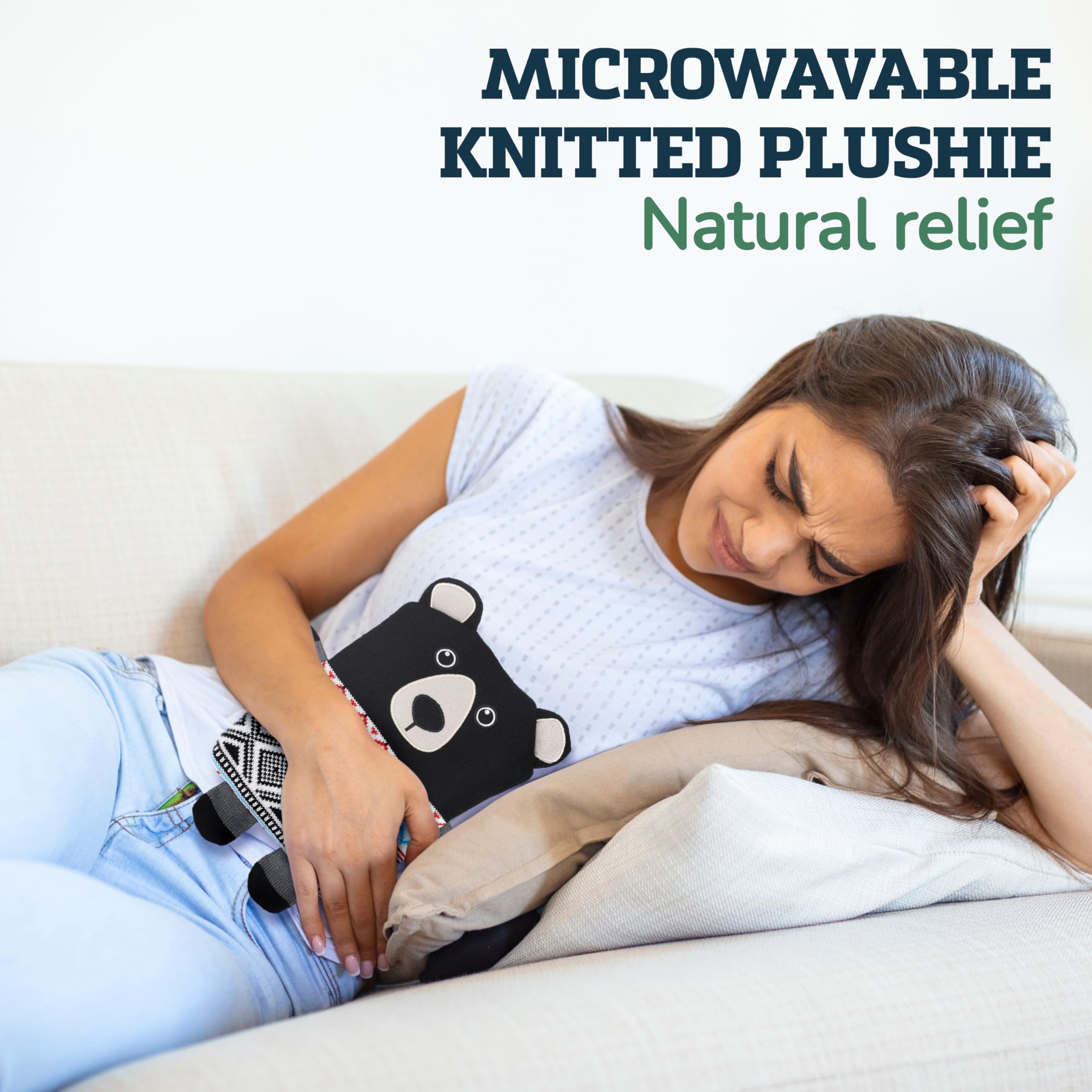 Mua Snug A Babies Microwavable Teddy Bear - White and Black Bear - Knit ...