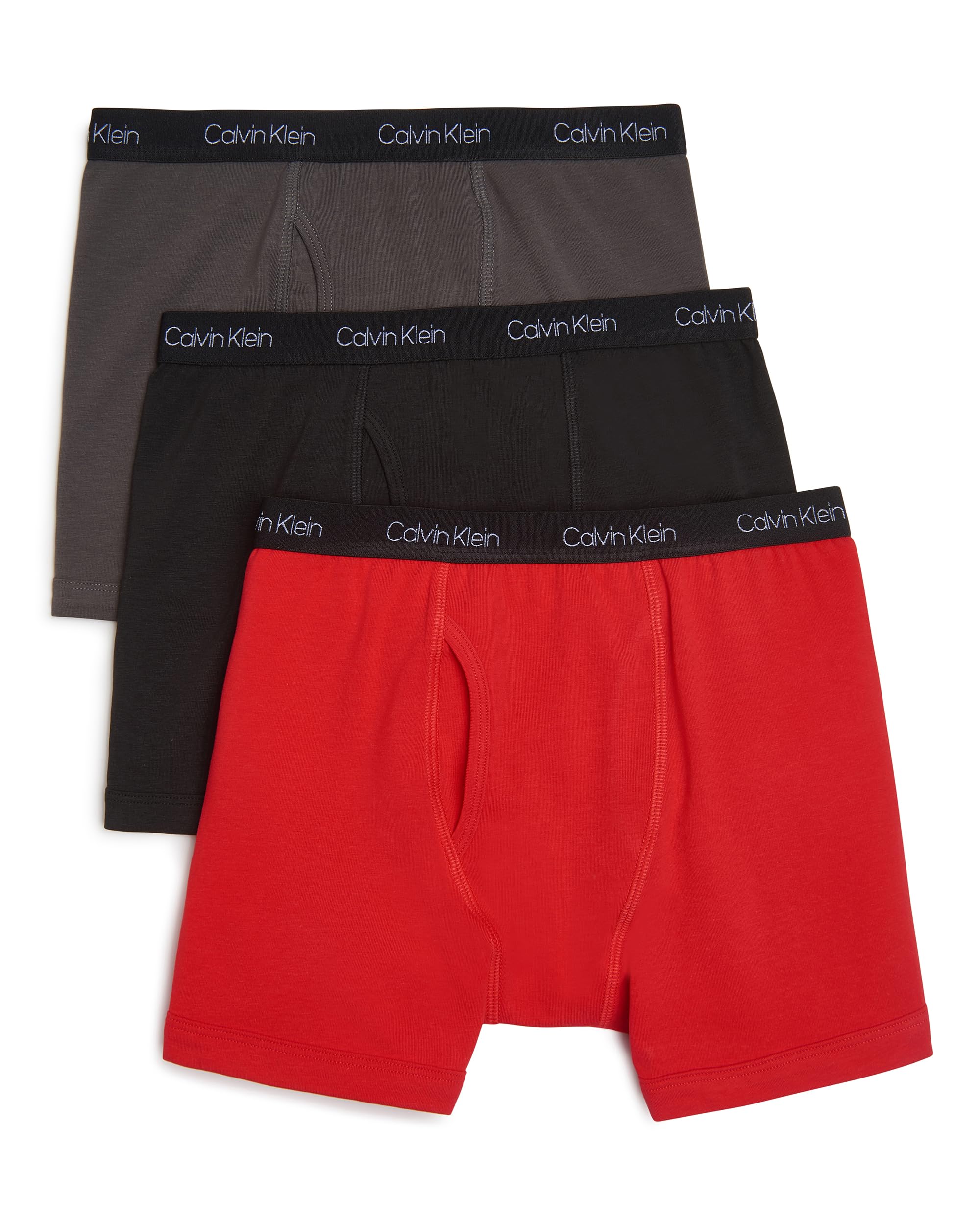 Calvin Klein Boys Boxer Brief Underwear 3-Pack, High Risk Red/Black ...
