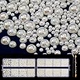 Amazon.com: 6540PCS Off-White AB Resin Flat Back Pearls Rhinestones,Mixed Size 2/3/4/5/6/8/10mm ...