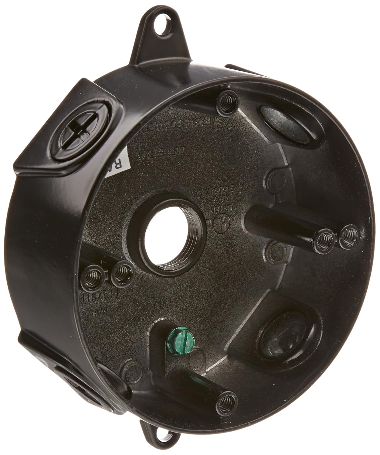 RAB Lighting VXCB Weatherproof Round Box with No Cover, Aluminum, 1/2 ...