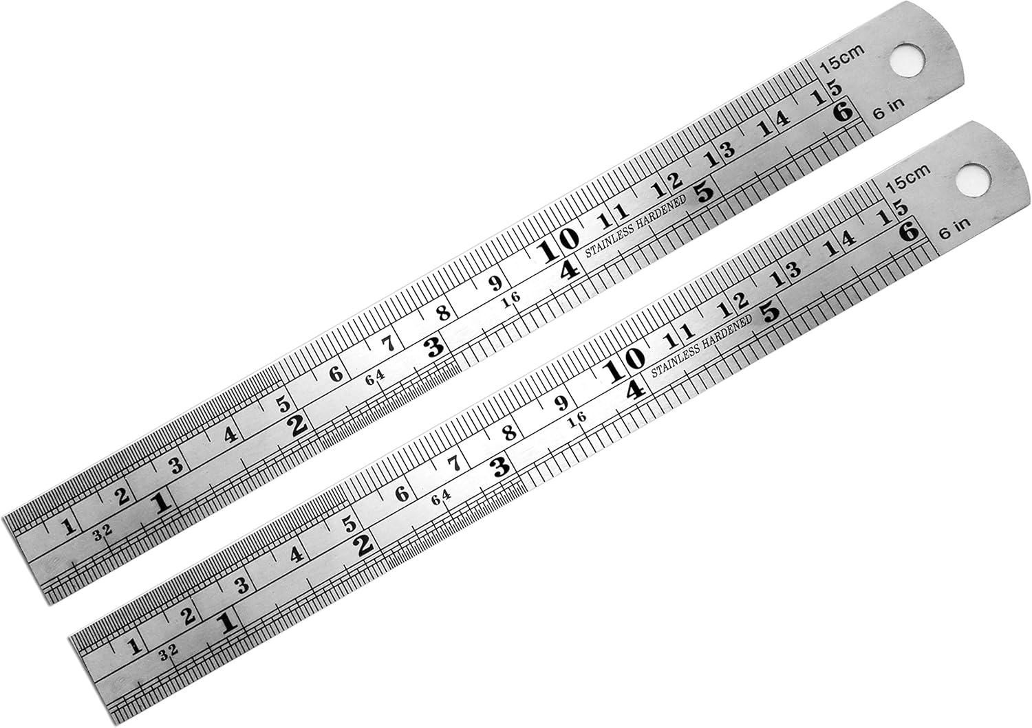 Amazon.com : Mini Stainless Steel 6-inch Ruler (2 pcs, 6 inch) : Office ...