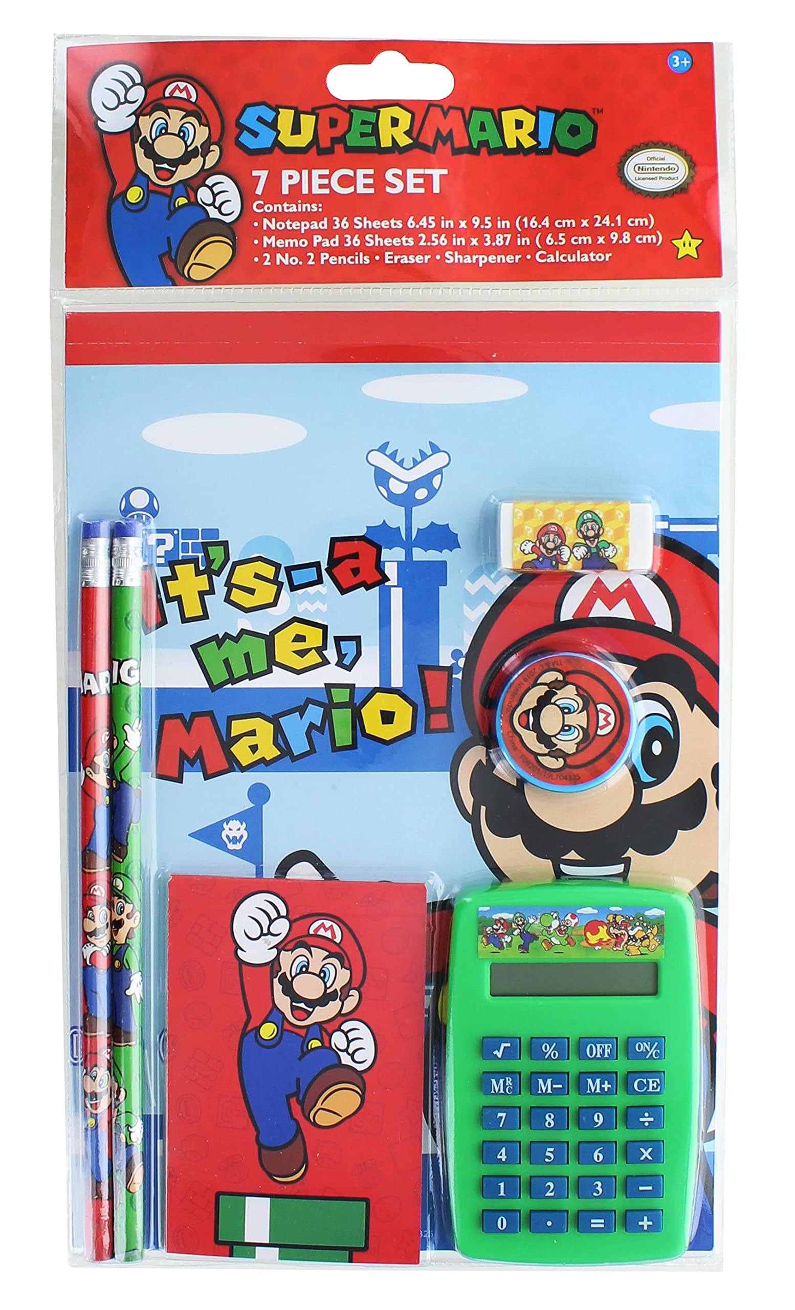 Mua Mario Bros. Calculator School Supplies Set - 7 Piece Bundle for ...