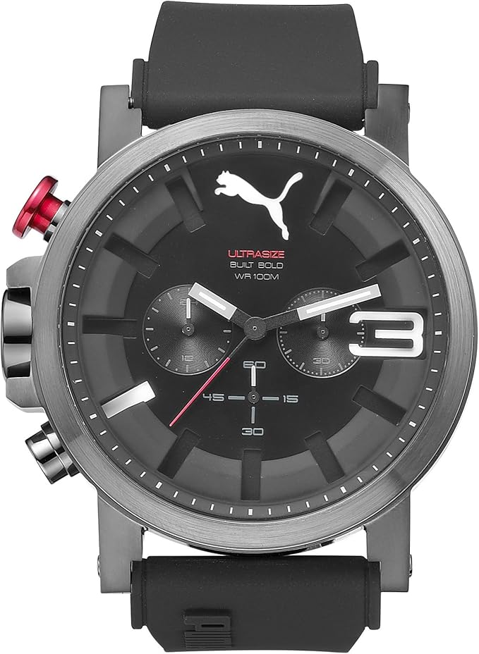 Puma Time Herren-Armbanduhr PU-Ultrasize 50 Bold gun black Analog Quarz ...