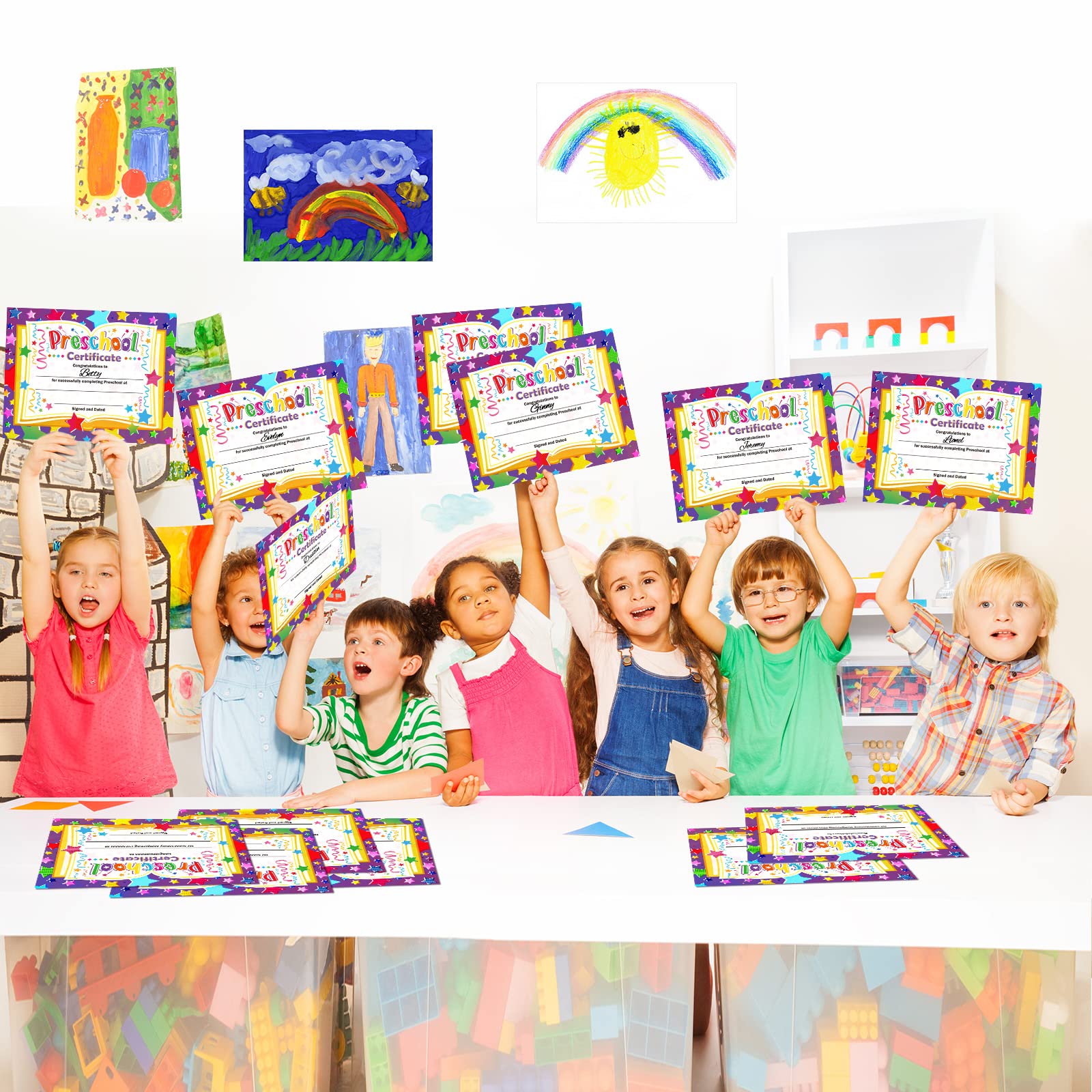 Mua Yisong 35 Pcs Preschool Diploma, Colorful Preschool Graduation ...