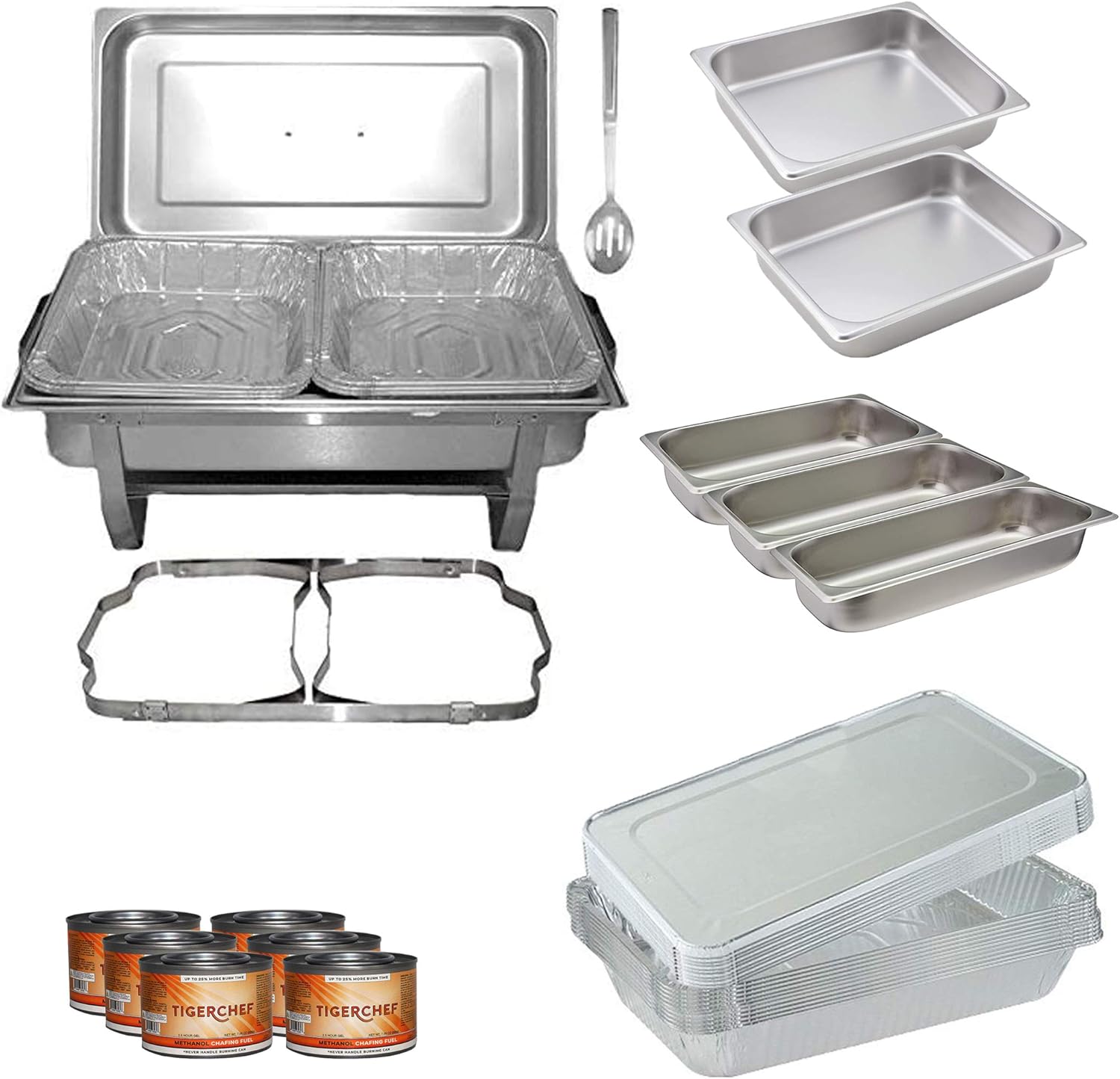 Fuel 6 Pans Stainless Size Third 3 Pans Steel Stainless Size Half 2 Pans Disposable With fuel-6-pans-stainless-size-third-3-pans-steel-stainless-size-half-2-pans-disposable-with