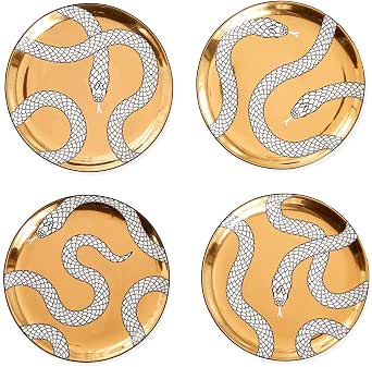 Amazon.com: Jonathan Adler Eden Coasters, Gold : Home & Kitchen