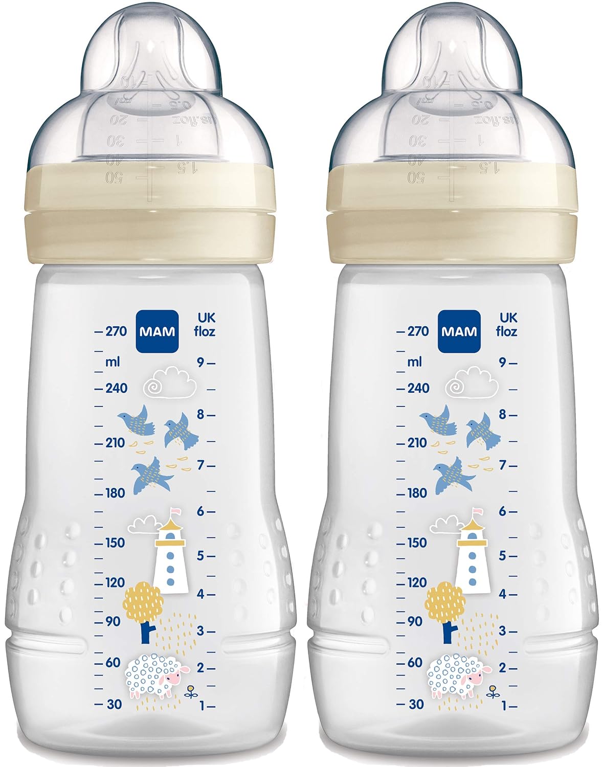 MAM Baby Products 99957420 Biberón 270 ml Neutro doble, verde: Amazon ...