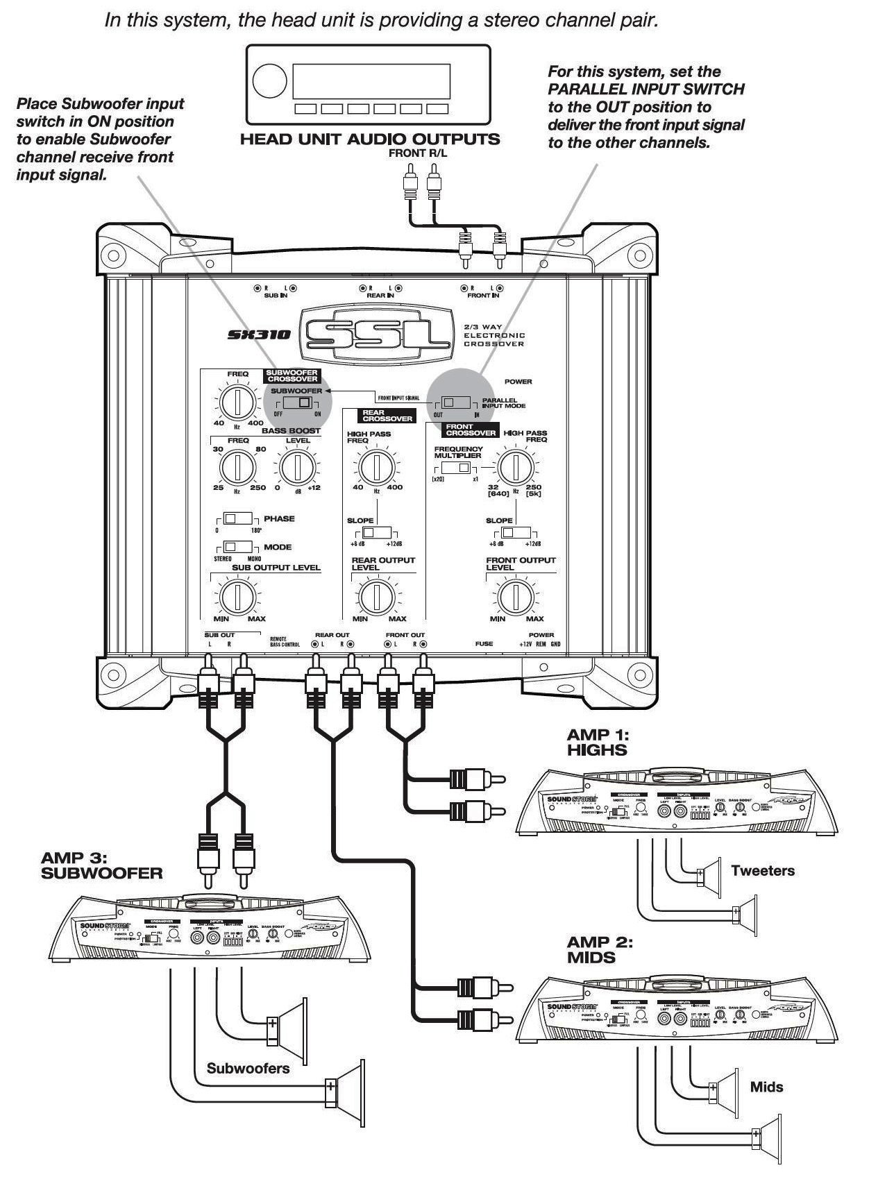Mua SX310 Car Audio Electronic Crossover - 2/3 Way Pre-amp, with Remote ...