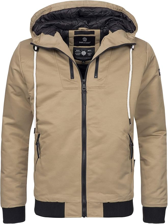 Navahoo B623 - Giacca invernale da uomo, impermeabile, antivento beige ...