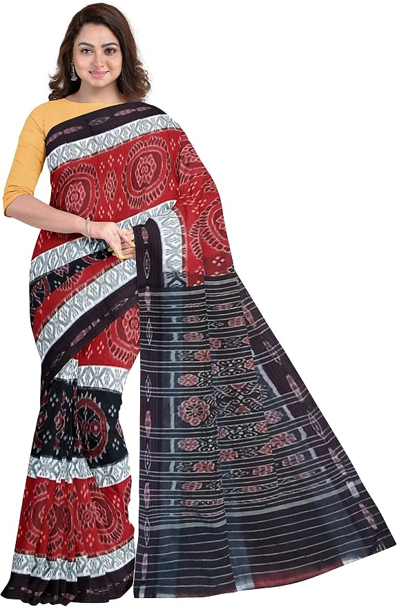 Buy odisha Handloom Handmade Pure Cotton Khandua Natural Cotton Ikkat ...