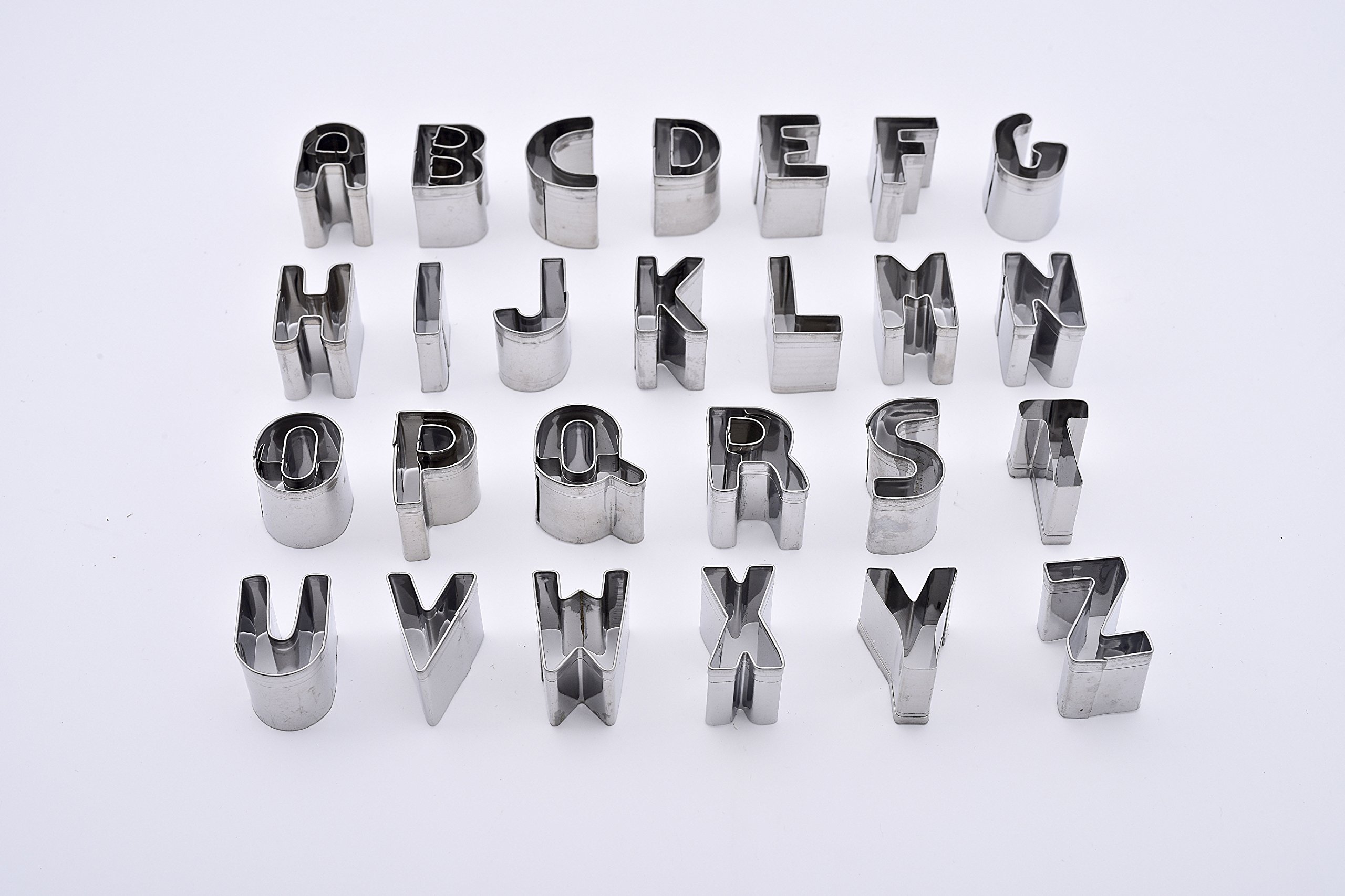 SurgeHai 26-Piece Small Alphabet Cutters Set (A - Z), Stainless Steel ...