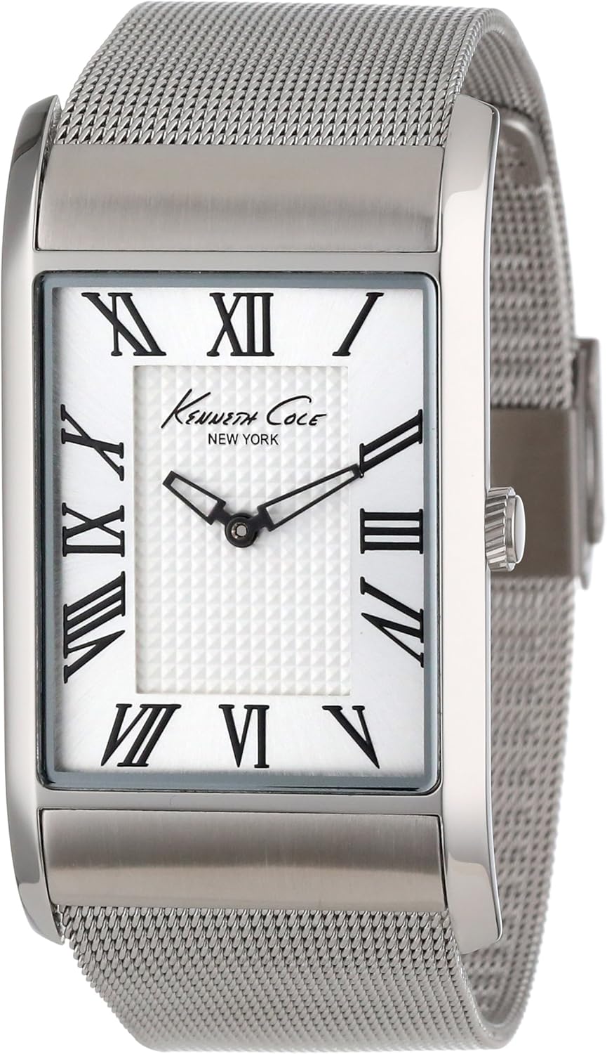 Kenneth Cole New York Men's KC9289 Classic Rectangle Case Roman Numeral ...