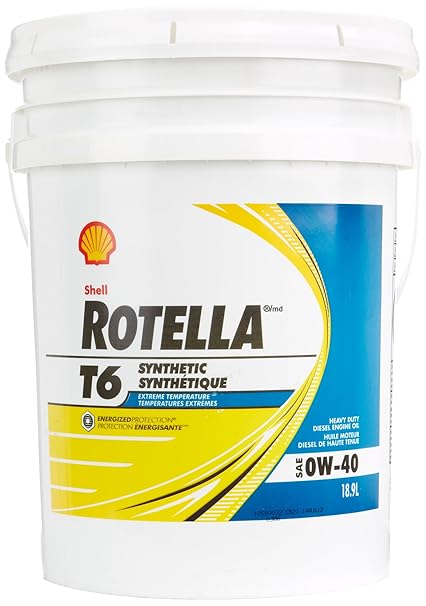 Amazon.com: Shell ROTELLA 550036271 T6 Full Synthetic Heavy Duty 0W-40 ...
