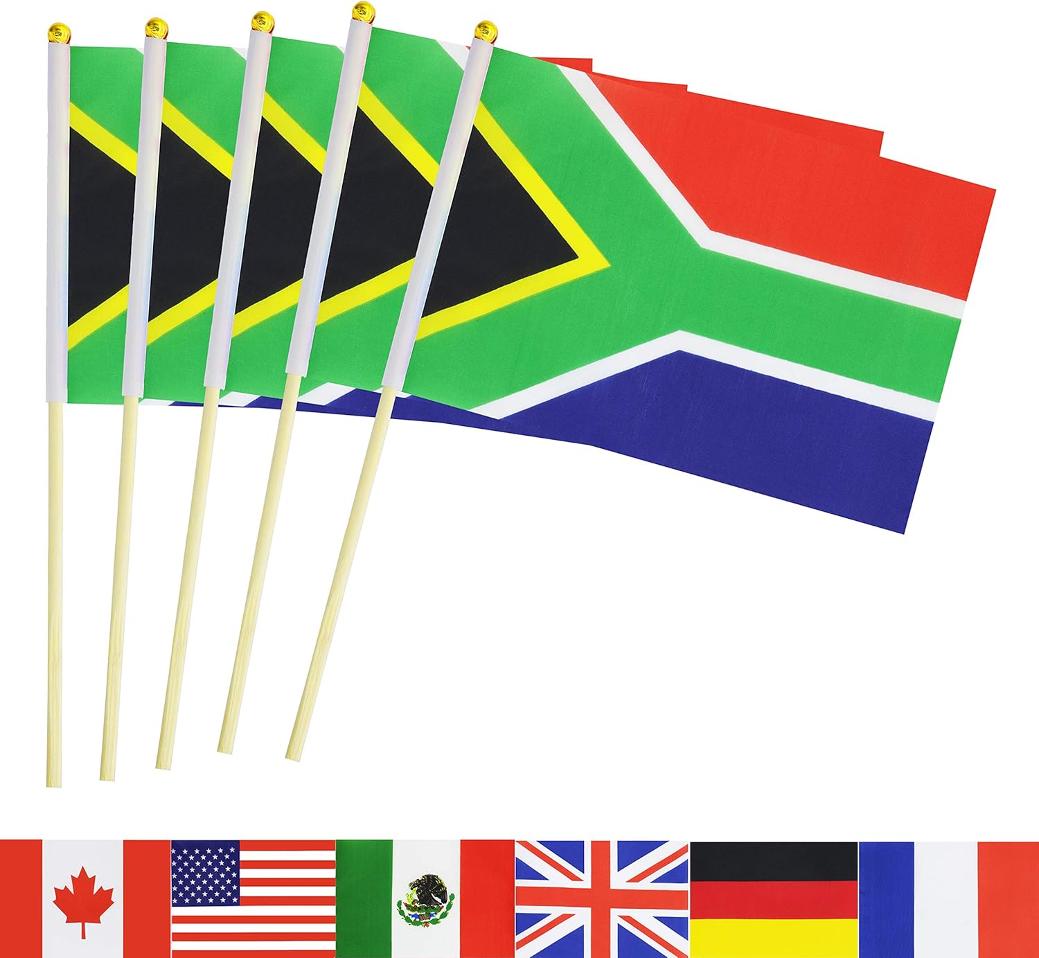Amazon.com : South Africa Stick Flag, 50 Pack Hand Held Small South ...